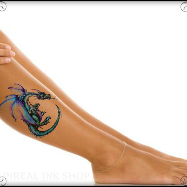 Temporary Dragon Tattoo - Etsy