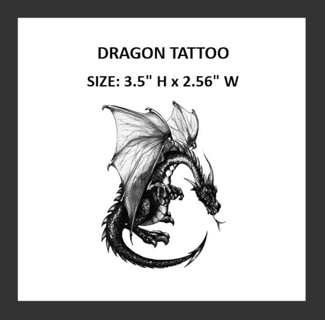 Tatuaje temporal del dragón Tatuaje falso duradero impermeable Tatuajes ...