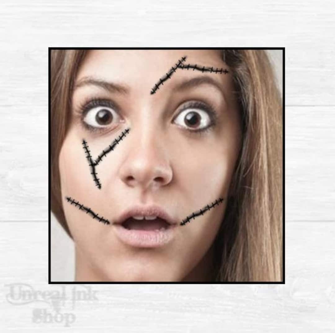 Stitches Tattoos Temporary Tattoos Stitch Fake Tattoos Halloween ...