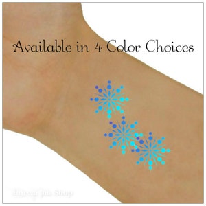 Temporary Tattoo Christmas Snowflake 2 Wrist Tattoos Stocking Stuffers ...