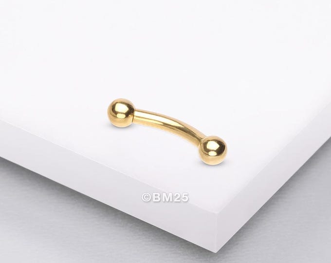 Pure24k Implant Grade Titanium Internally Threaded Basic Curved Barbell - Etsy
