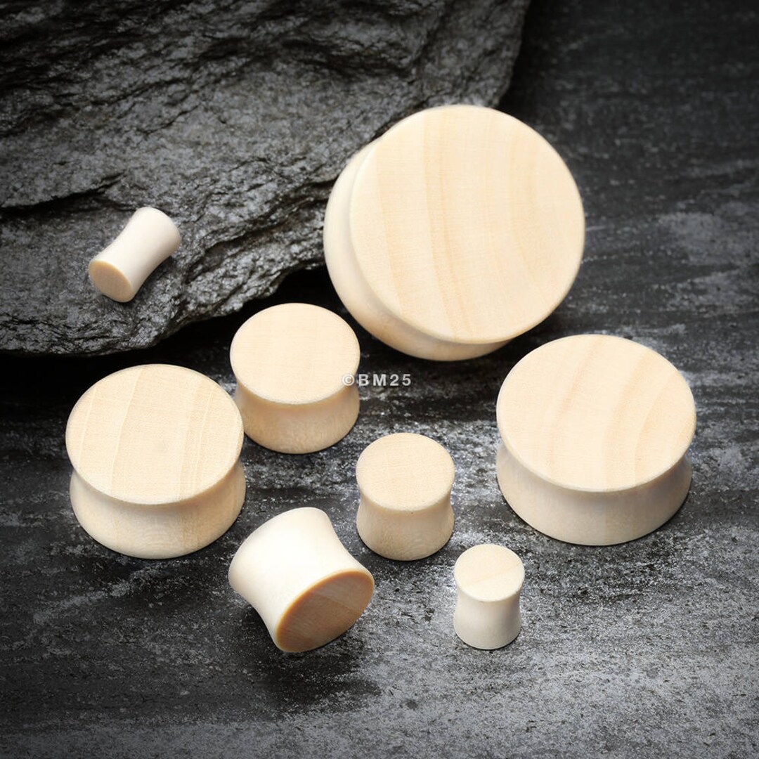 A Pair of Crocodile Wood Double Flared Plug - Etsy