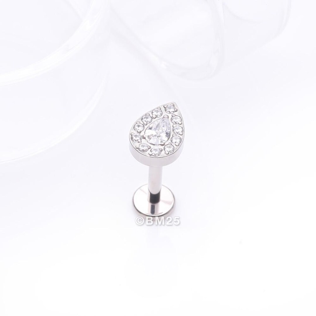 Implant Grade Titanium Brilliant Teardrop Sparkle Internally Threaded ...
