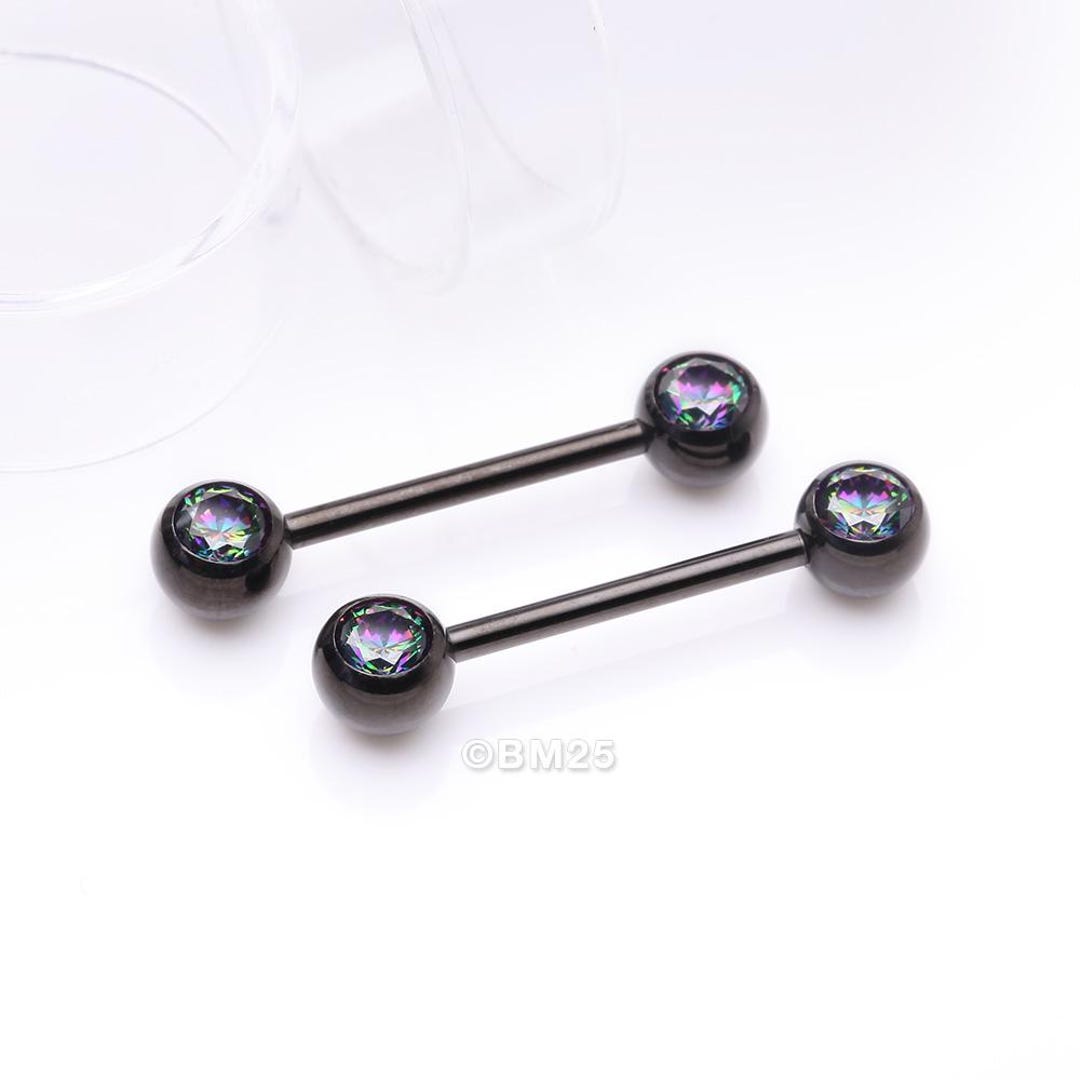 A Pair of Implant Grade Titanium Blackline Gem Ball Internally Threaded ...