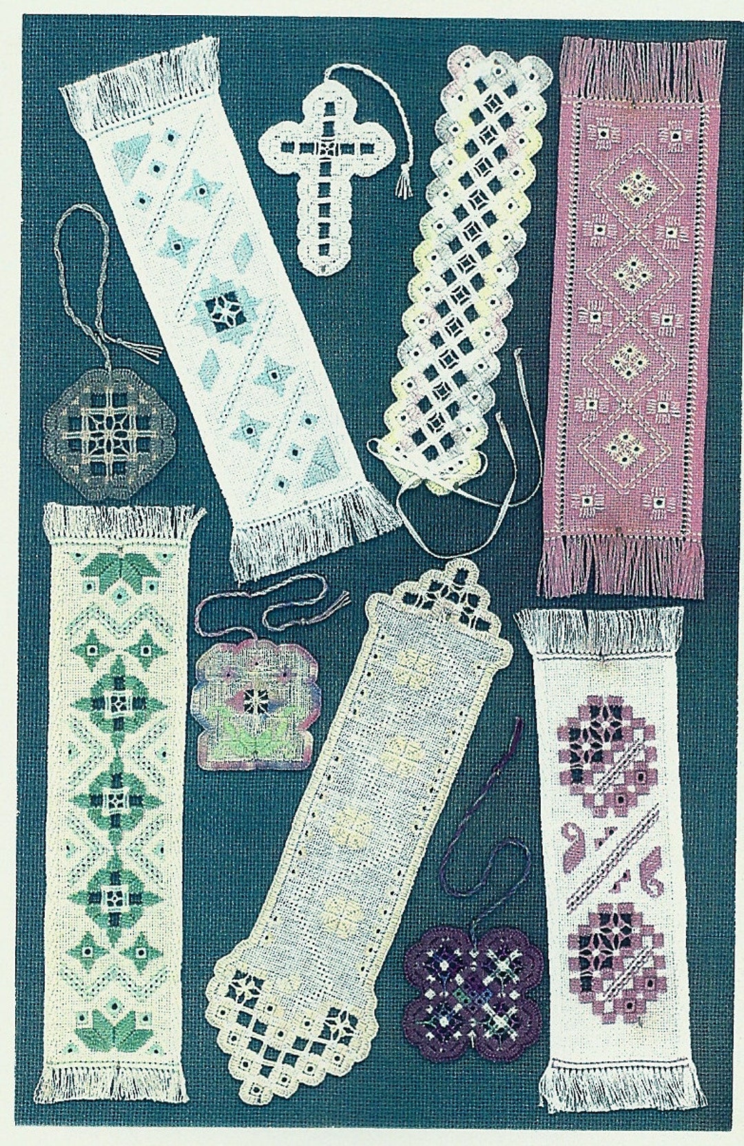 Hardanger Embroidery Bookmark Designs (PDF Pattern) - Etsy