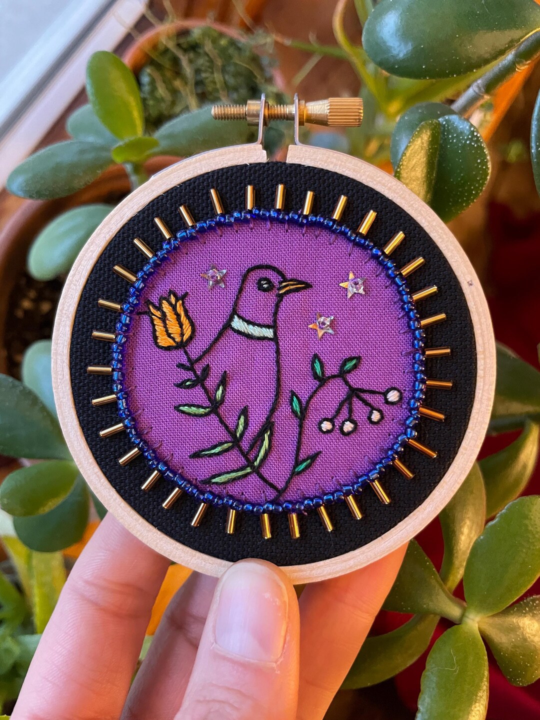 Folk Bird Embroidery – 3” Hoop - Etsy