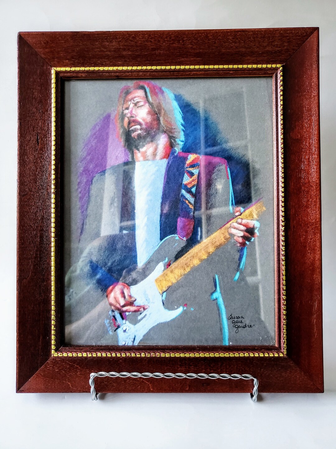 Eric Clapton, Slowhand, Eric Clapton Framed Portrait, Portrait, Pastels ...