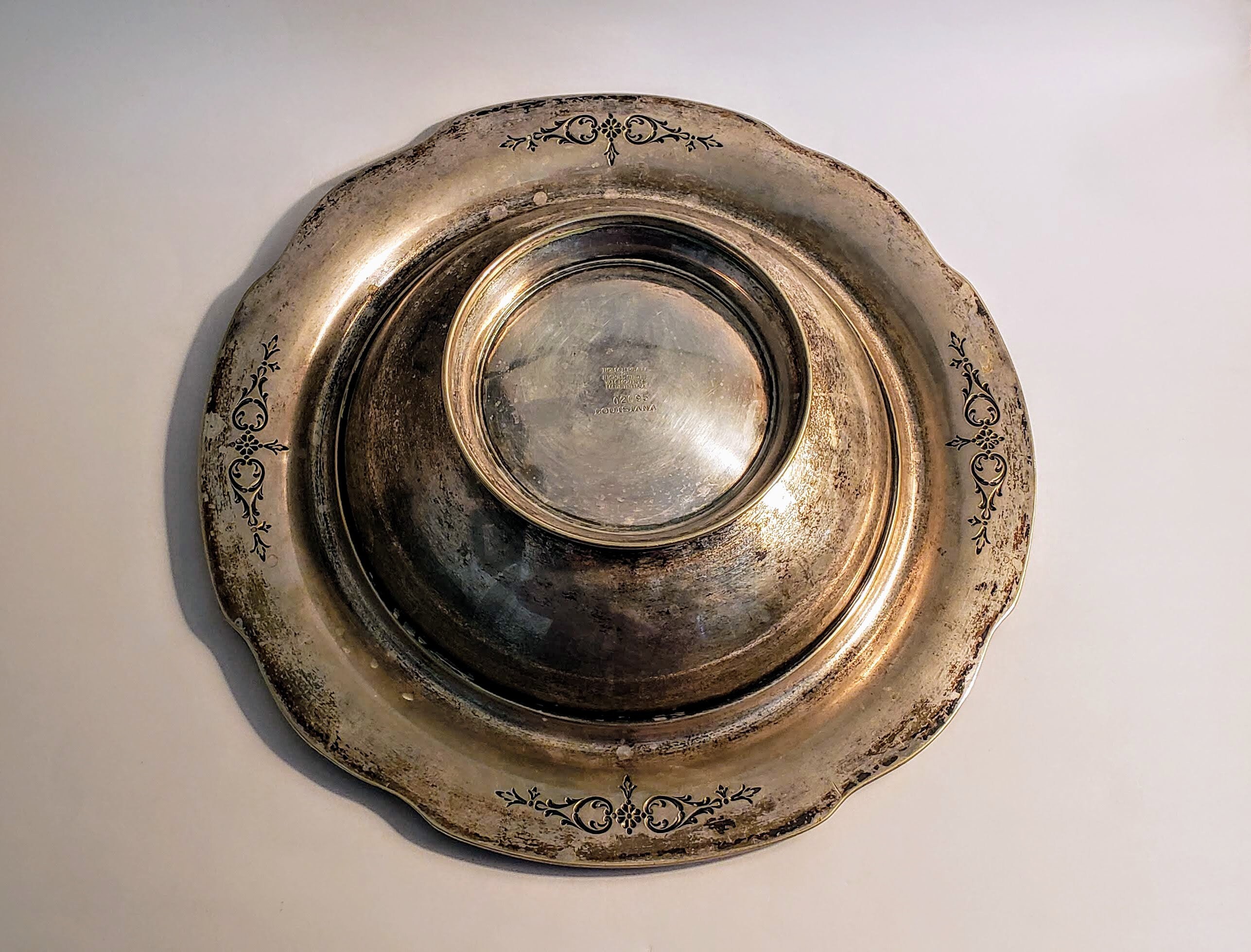 Louisiana Covered Footed Bowl Homan Plate Nickel Silver Homan | Etsy