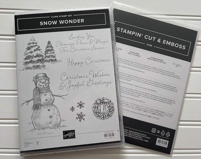 Snow Wonder Stamp Set and Snow Time Dies. Retired Stampin Up! Stamp Set ...