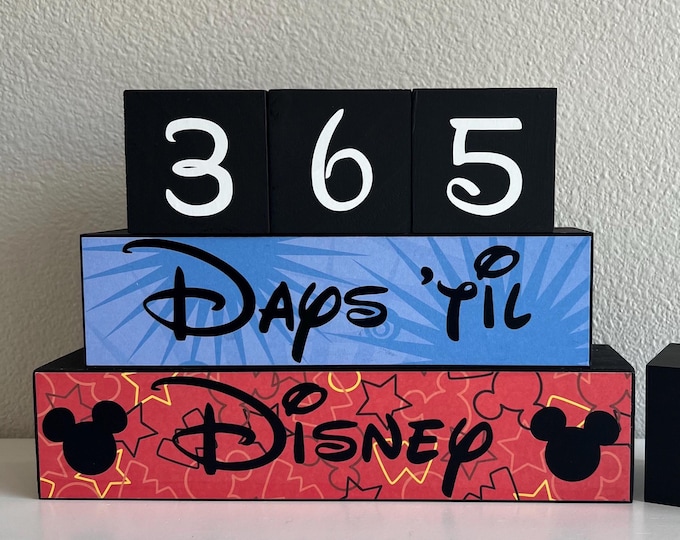 Disney Countdown Blocks - Etsy