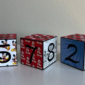 Disney Countdown Blocks, Four Cube Set With Days 'til and Disney Block ...
