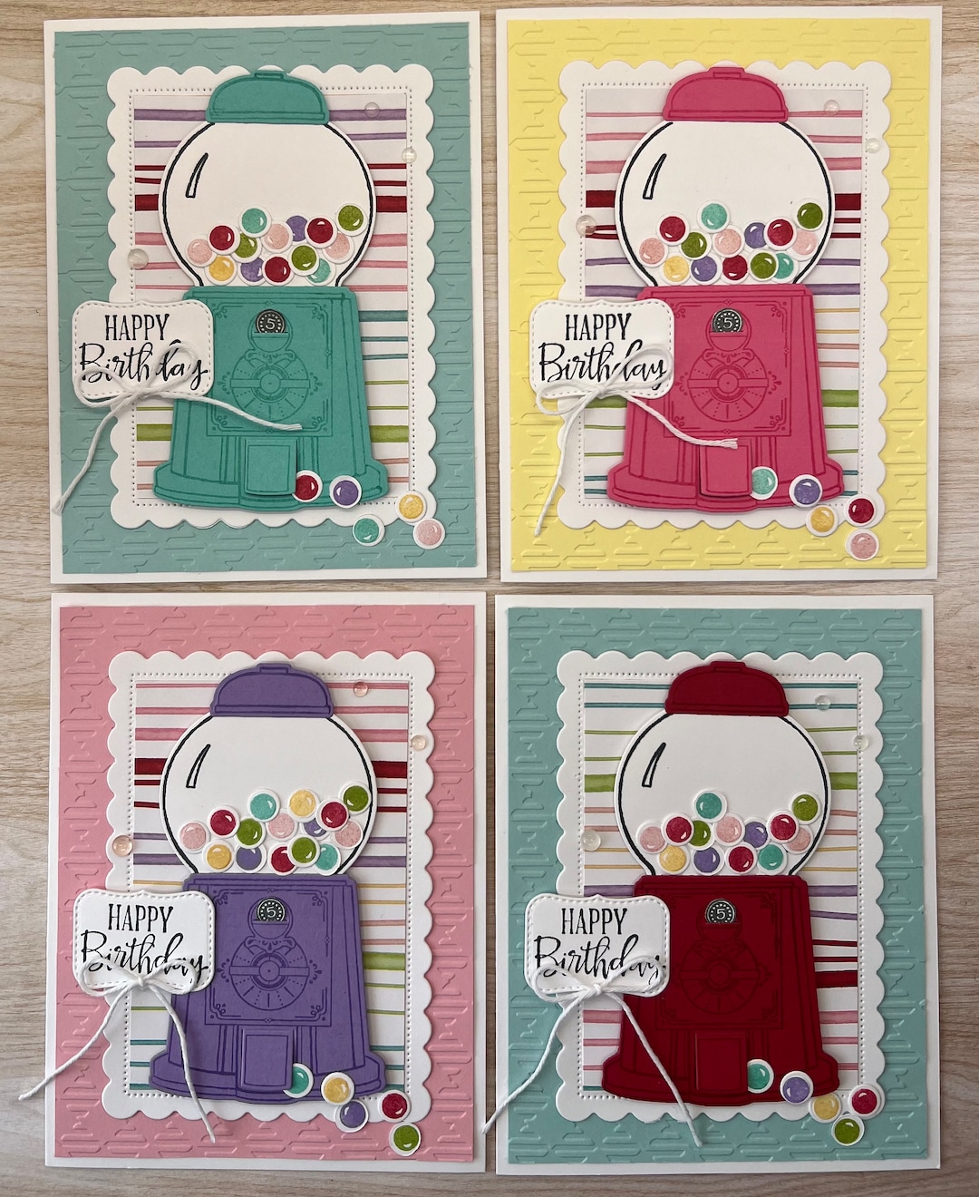 Happy Birthday Gumball Machine Card Set, Stampin' Up! Gumball Greetings ...
