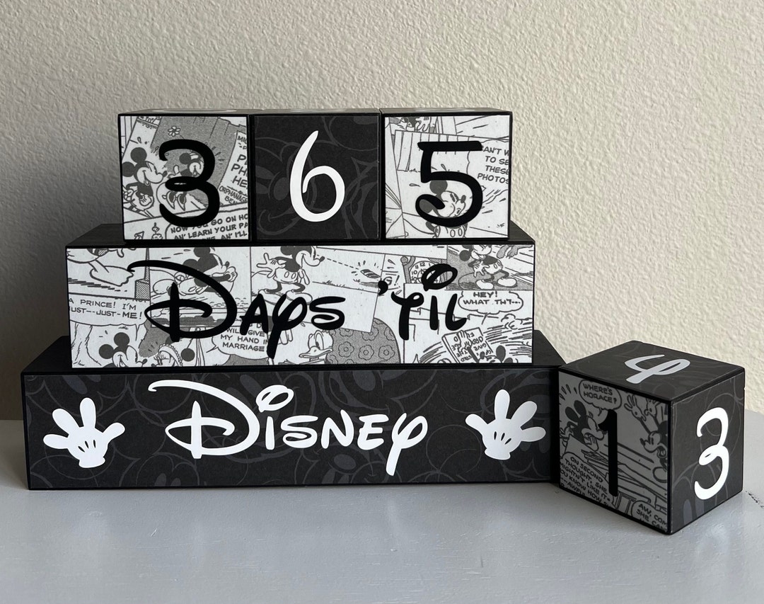 Disney Vacation Countdown Blocks. With Four, Two Inch Number Cubes ...