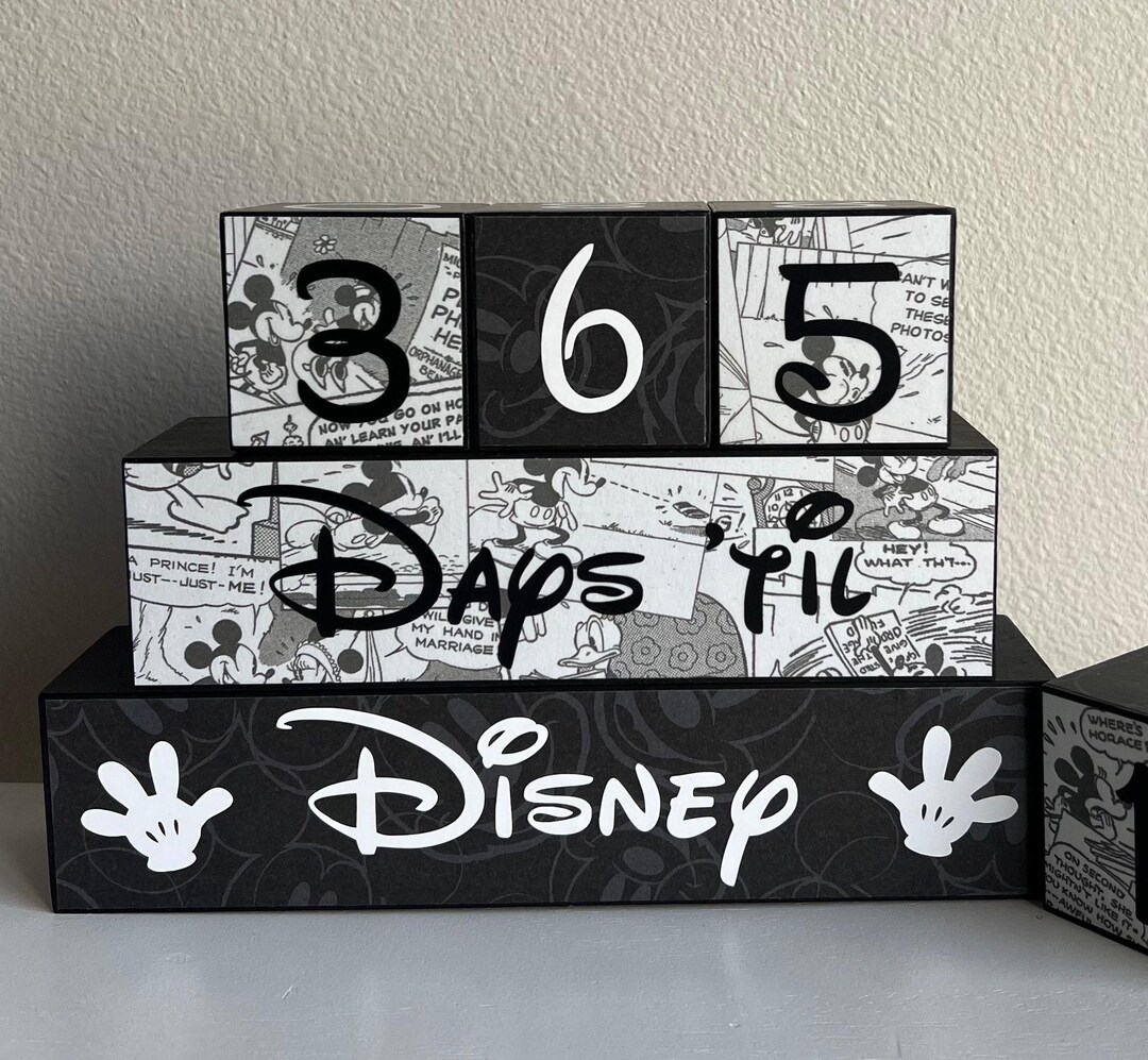 Disney Vacation Countdown Blocks - Days Until Disney Sign - Wooden Trip ...