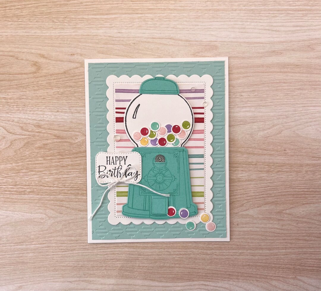 Happy Birthday Gumball Machine Card, Stampin' Up! Gumball Greetings ...