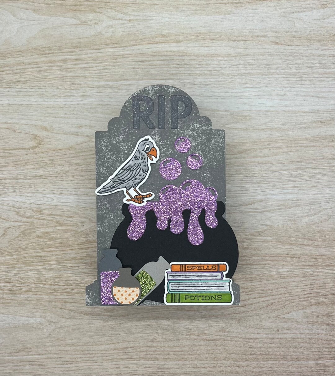 Halloween Tombstone Treat Box: Handmade Potions & Spells Gift Card ...