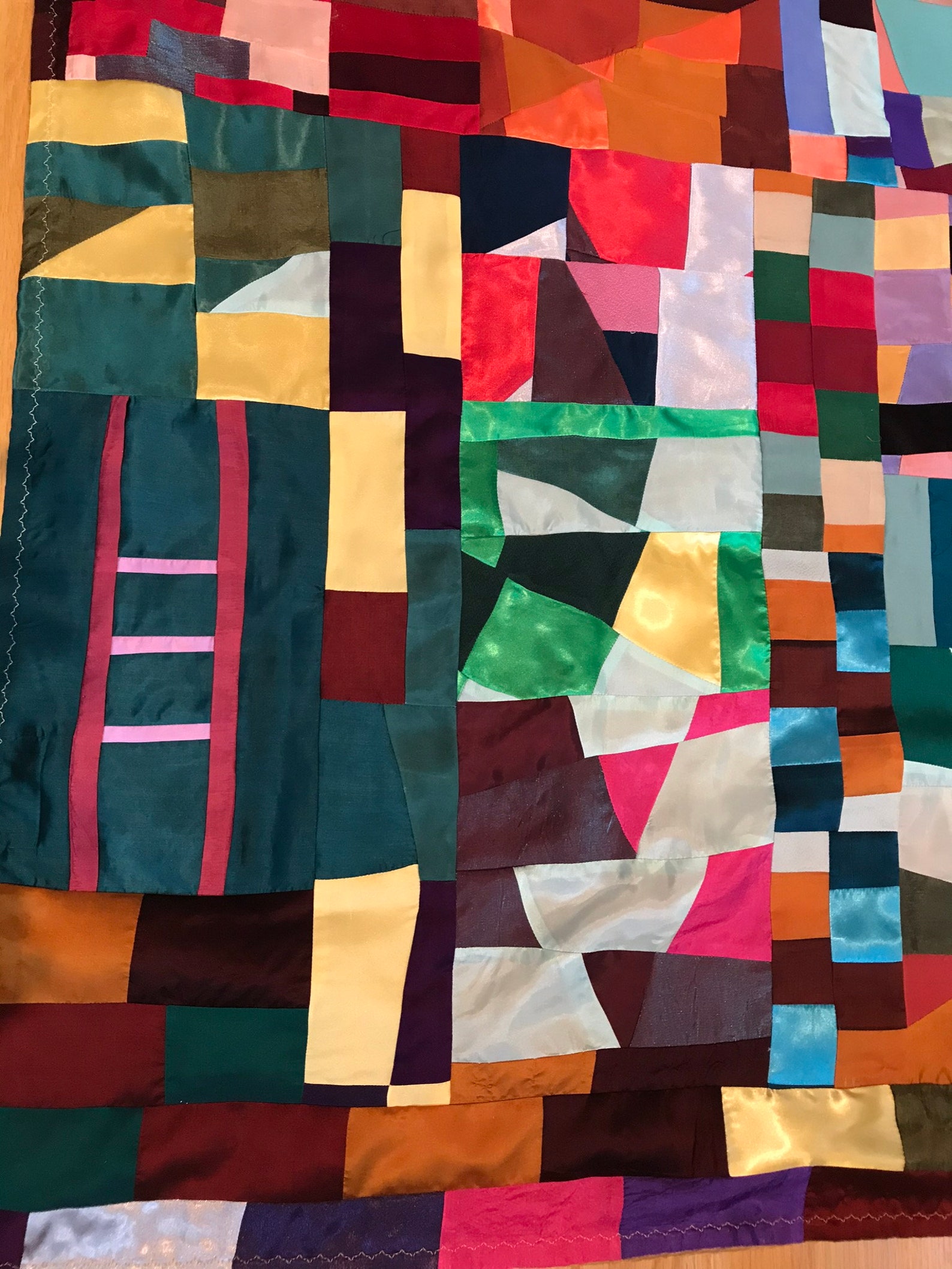 Asian Silk Collage With Gold Crushed Velevet - Etsy