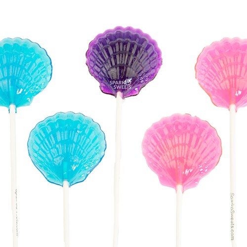 24 Pcs Clam Shell Lollipops for Mermaid Party Ariel Party - Etsy