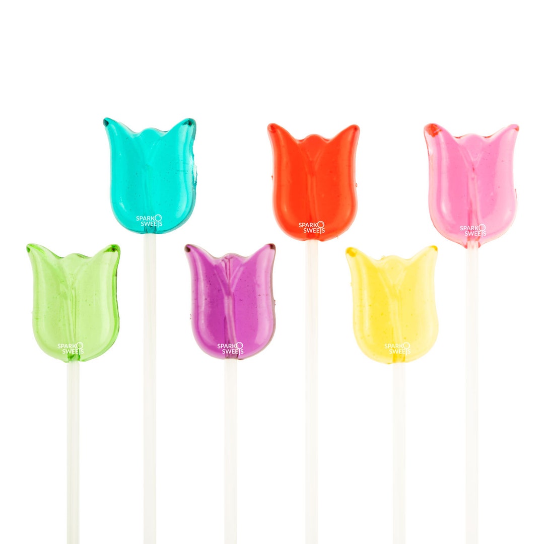 Tulip Twinkle Pops 100 Pcs Long Stem Handmade Lollipops for Party ...