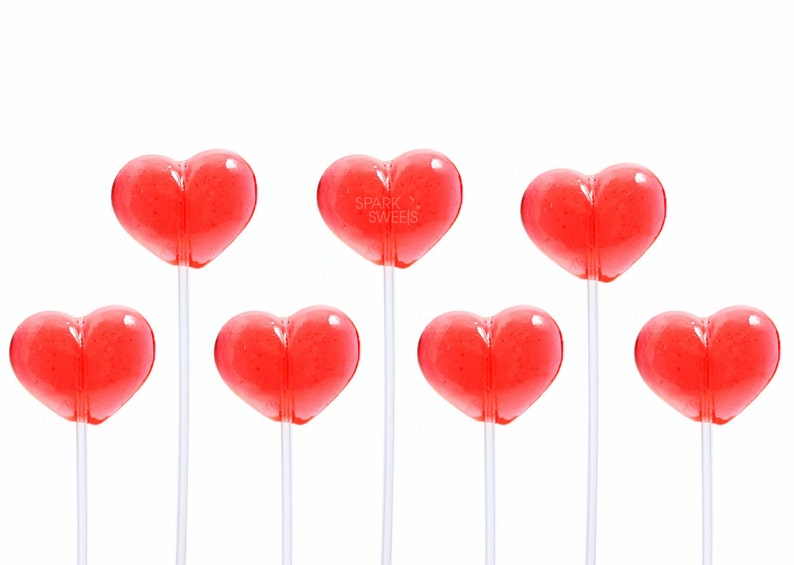 Red Heart Twinkle Pops Long-stem Lollipops 100 Pieces - Etsy