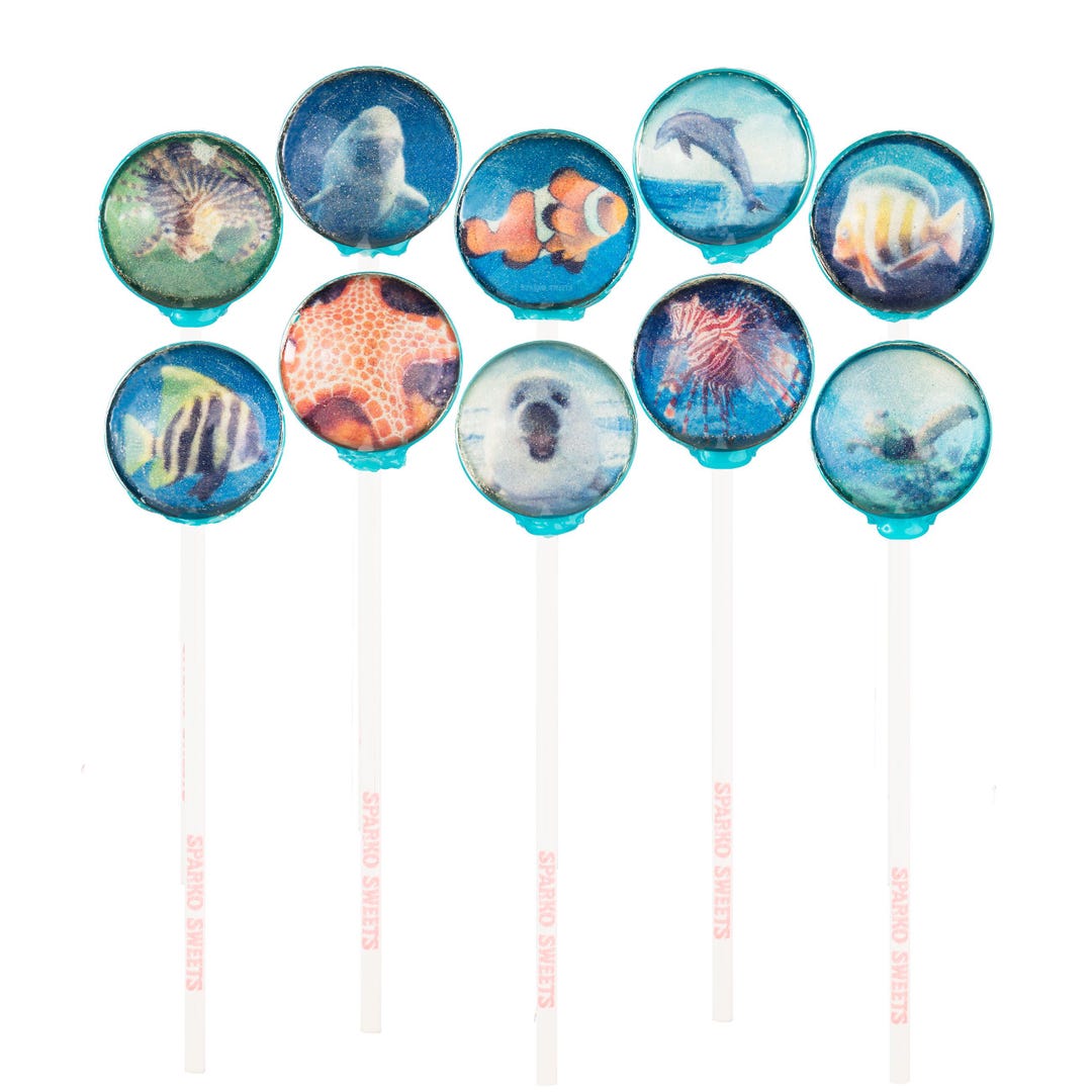 Aquatic Animals Wonder Pops, 10 Designs, Made in LA, Sparko Sweets ...