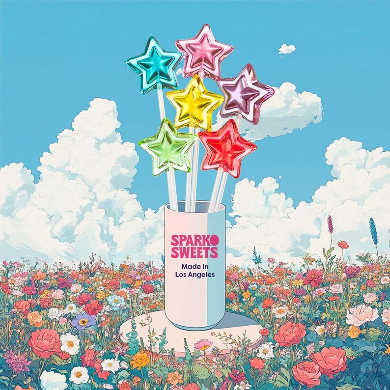 Star Lollipops, 90 Pops, Mixed Colors and Flavors, Made in Los Angeles ...
