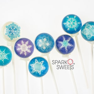 Frozen Snowflakes Picture Lollipops 10 Unique Designs for Frozen Party ...