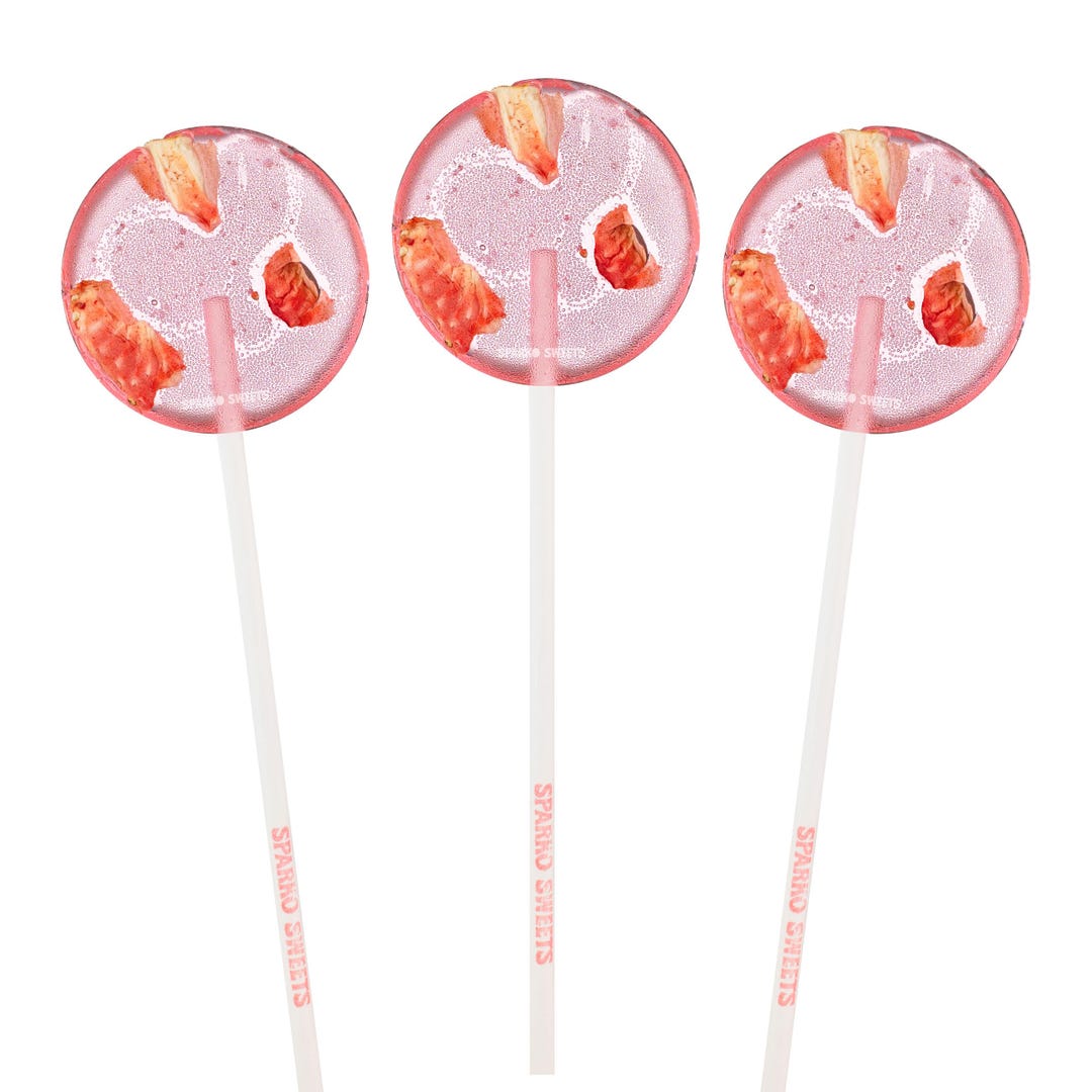 Strawberry Lemonade Natural Pops, 24 Lollipops, Made in Los Angeles ...