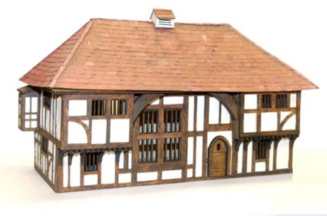 1:48 Wealden Hall Tudor Building Miniature Model Kit Traditional ...