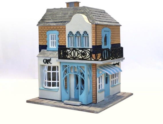1 48 DOLLHOUSE SHOP Nouveau Corner Shop French Art Nouveau Style Dollshouse Miniature Kit Model Christmas Gift Etsy Canada