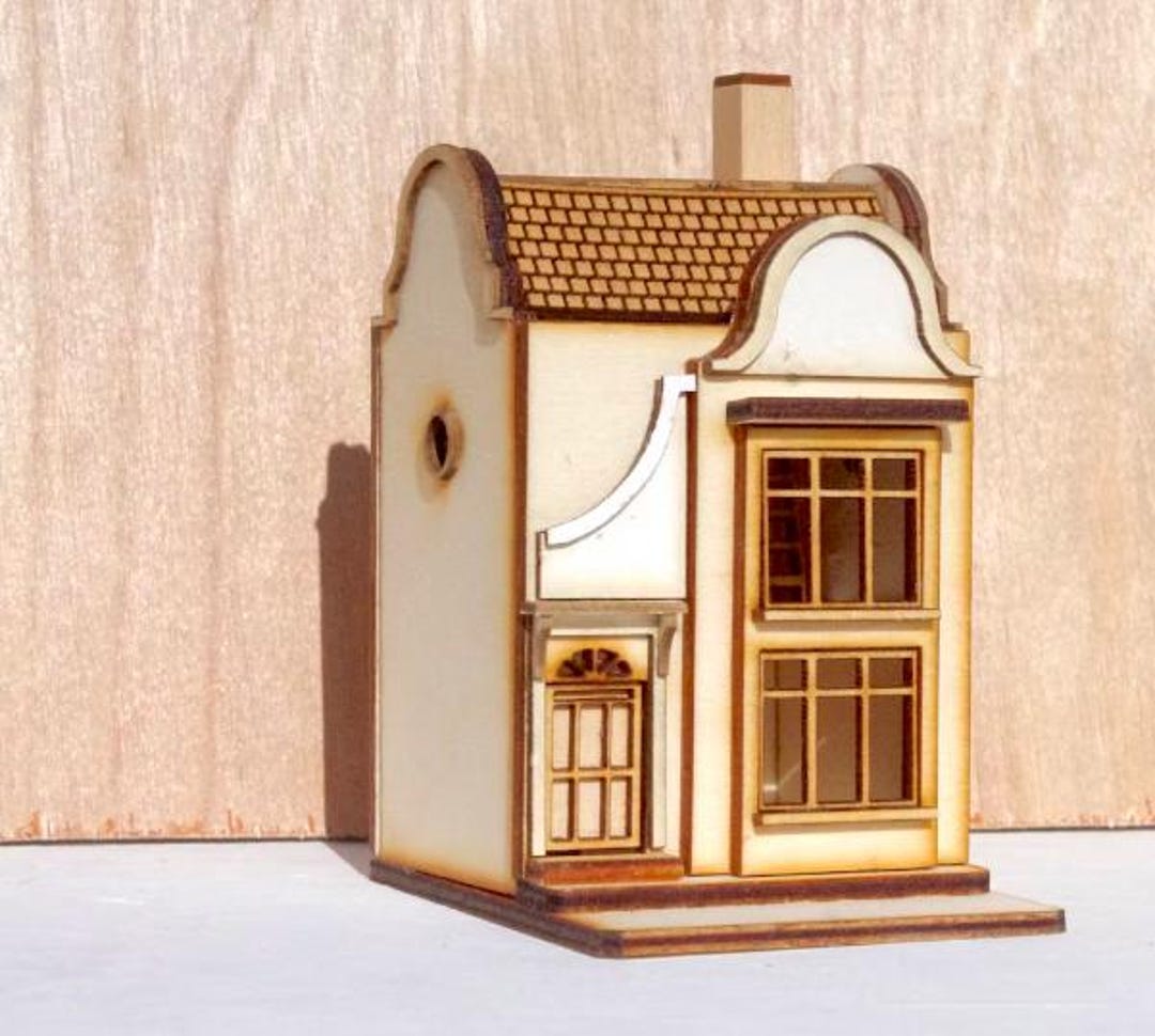 144th Scale Dutch House Dollshouse Miniature Model Wood Kit Gift for ...