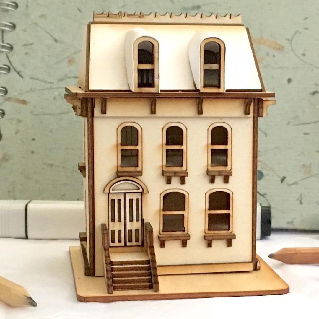 St Louis Painted Lady Miniature Dollshouse Laser Cut Kit House Model ...