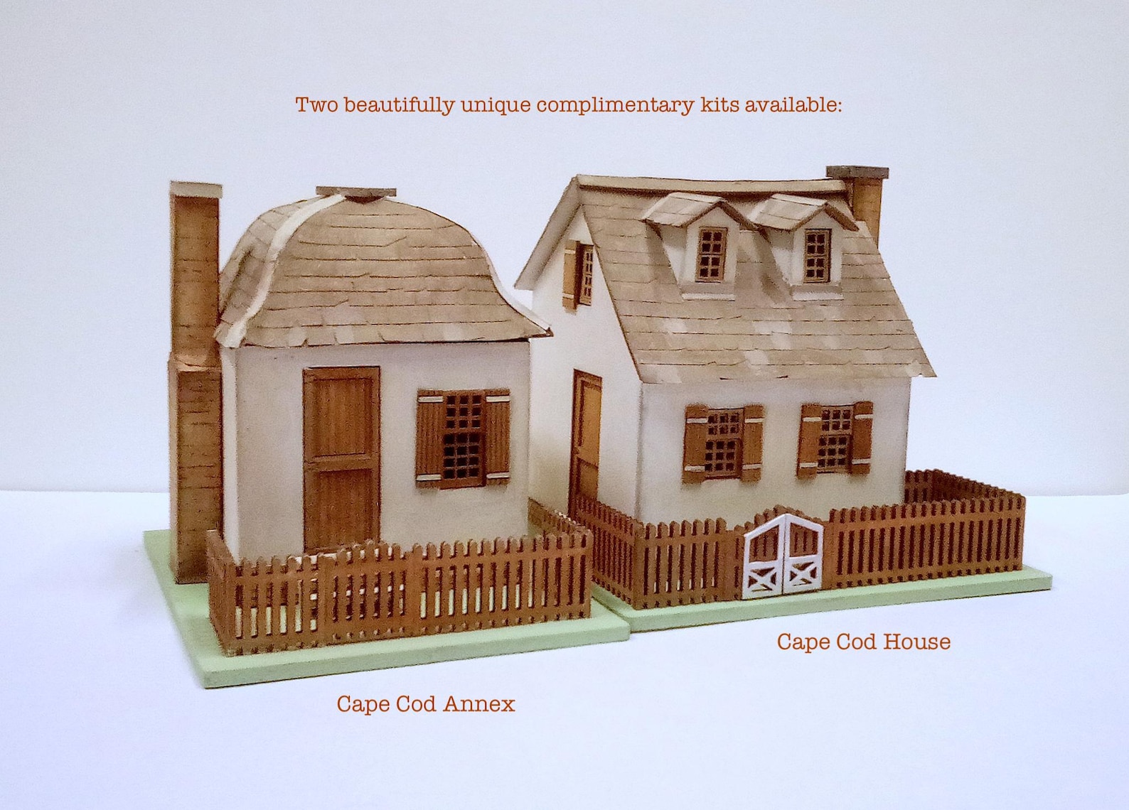 1:48 Cape Cod House Miniature Dollshouse Model Kit Quarter Scale 1/48th ...
