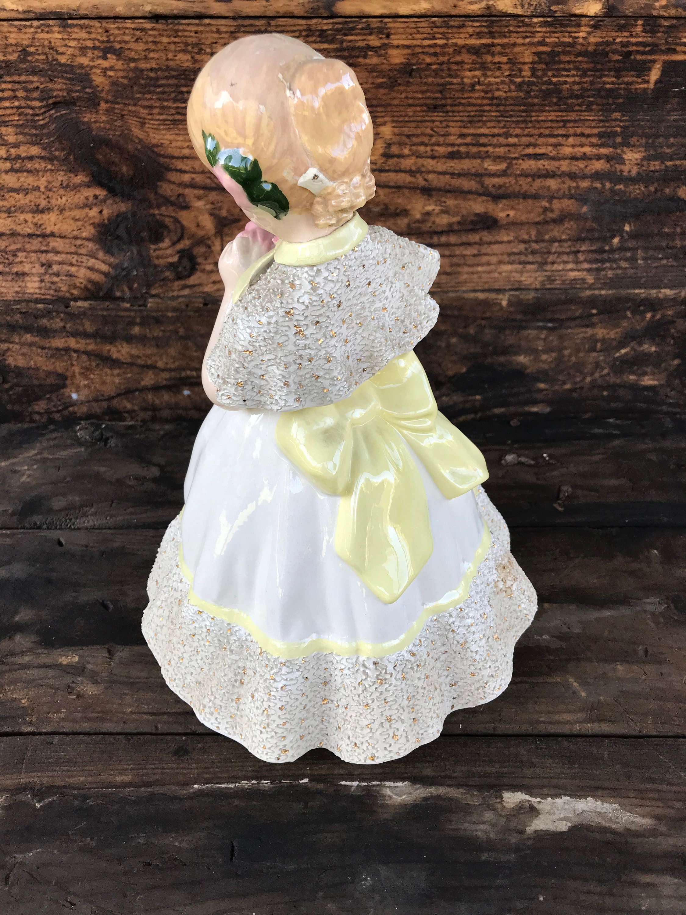 Vintage Ceramic Girl Figurine Holland Mold - Etsy