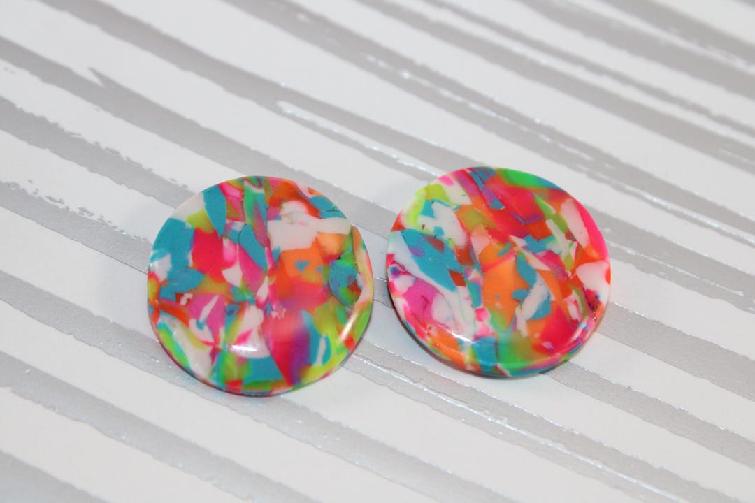 Neon Earrings, Neon Stud Earrings, Neon Studs, Small Neon Earstuds ...