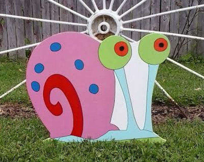 Gary the Snail,spongebob Square Pants,outdoor Wood Yard Art, Lawn ...