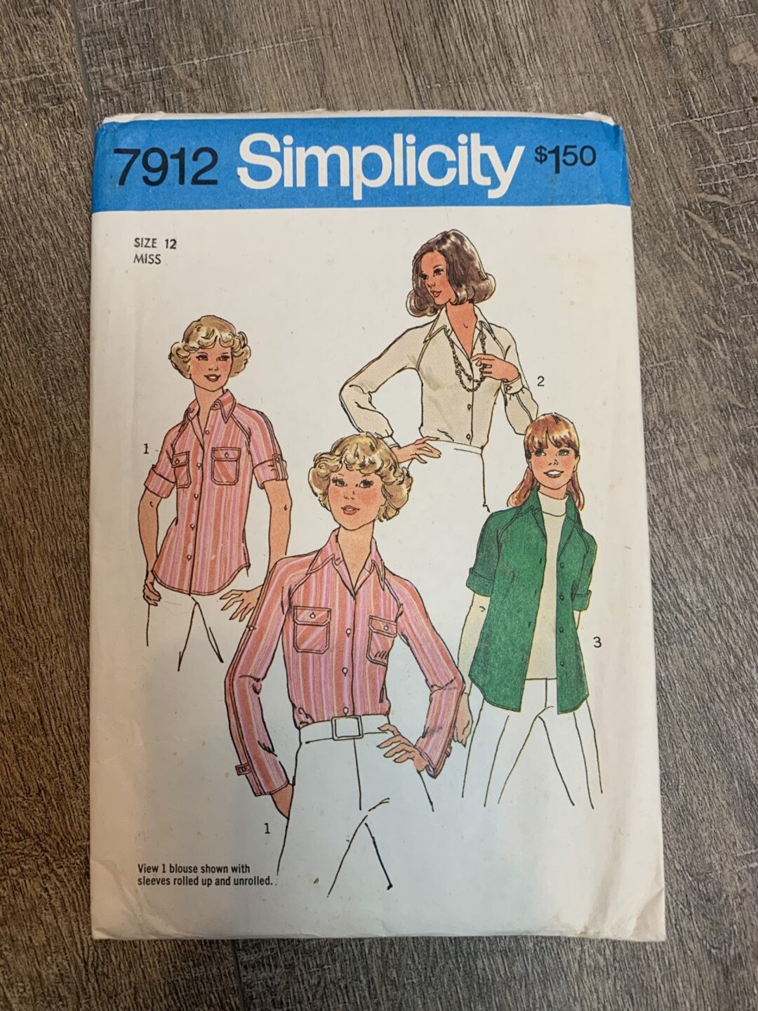 1977 Misses' Shirts Vintage Pattern Simplicity 7912 - Etsy
