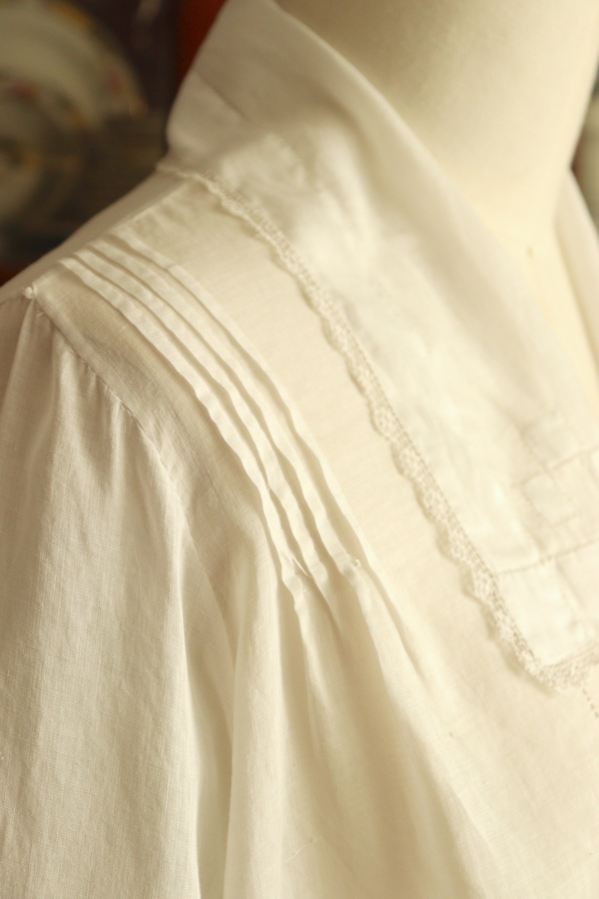 Antique 1910s 19teens Arts and Crafts Style Shirtwaist Blouse Large ...