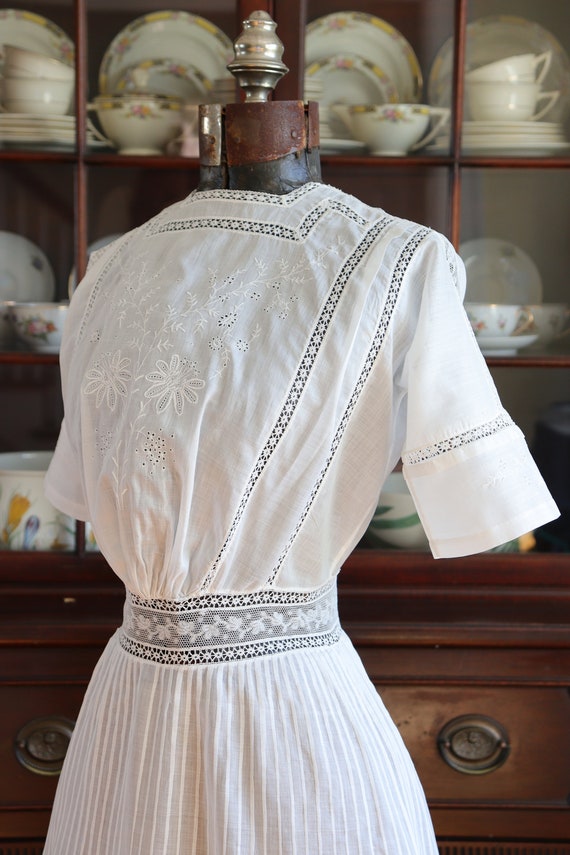 1900-1910s Antique Edwardian Embroidered Summer Lawn … - Gem