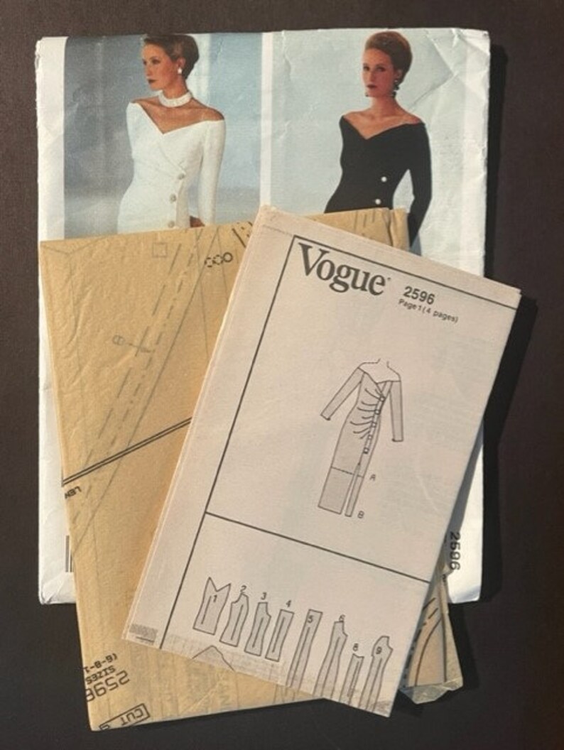 Vogue 2596 Sewing Pattern Bellville Sassoon Dress Size 6 8 10 UNCUT - Etsy