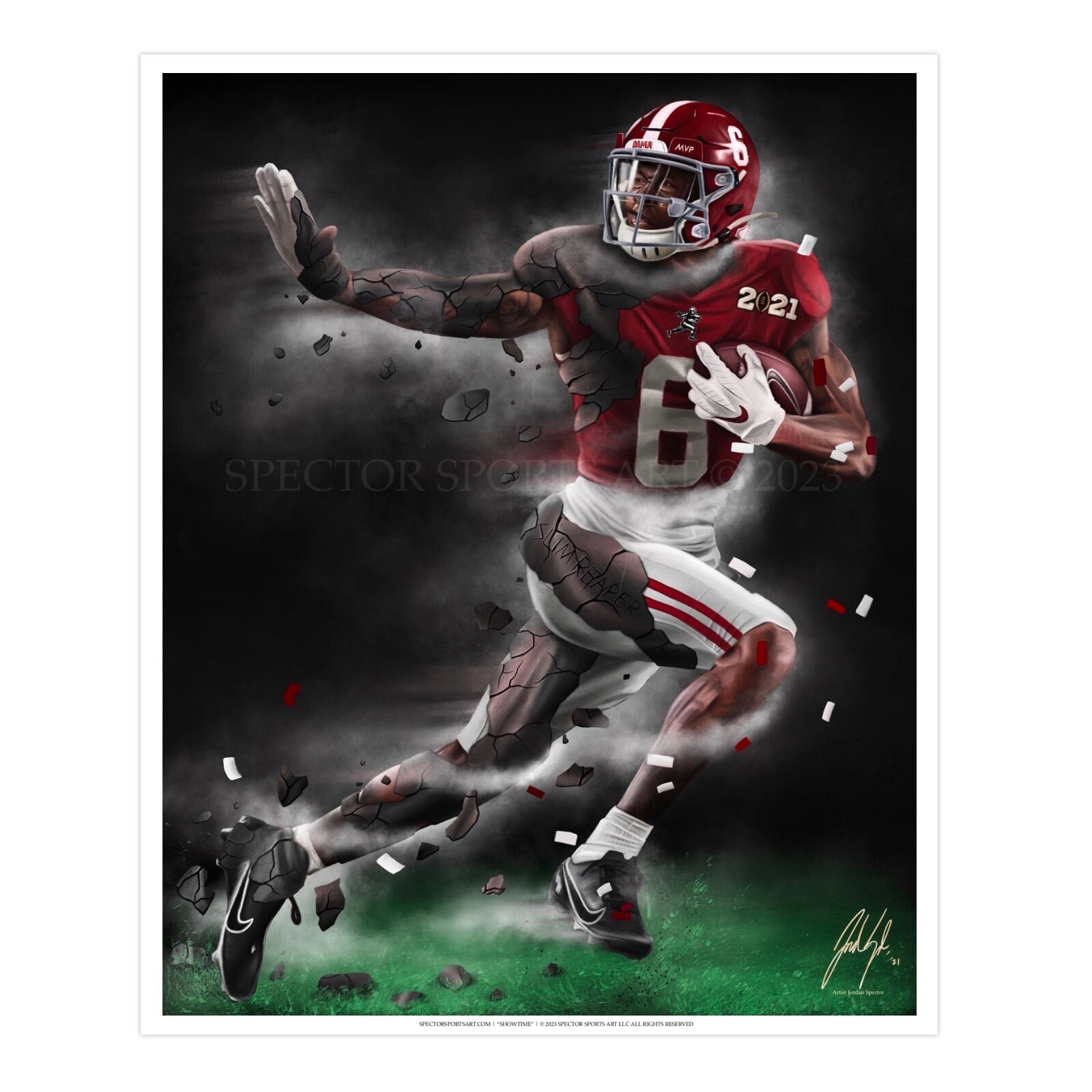Devonta Smith the Slim Reaper Canvas - Etsy