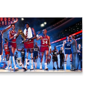 Sixers Legacy "here They Come" Poster, Philadelphia Basketball Team Art ...