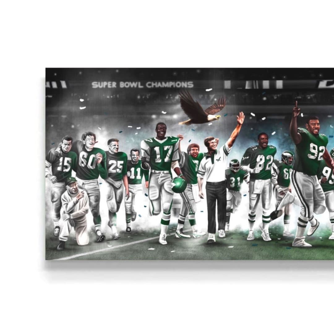 Philadelphia Football Team Poster, Football Legacy Artwork, Sports ...