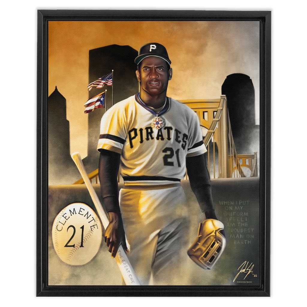 Clemente “the Great One” Artwork, Baseball Wall Art, Boyfriend Gift ...