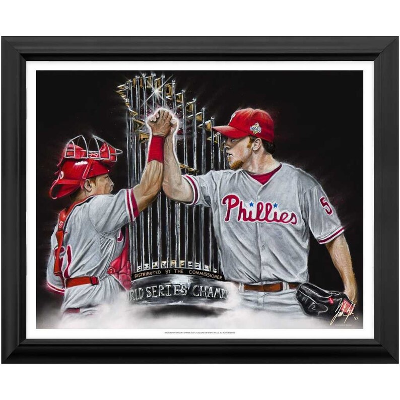 Philadelphia World Champions "dynamic Duo" Art Print, Baseball Painting ...