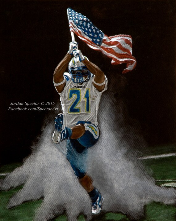 Los Angeles Chargers Ladainian Tomlinson Art Print Man | Etsy