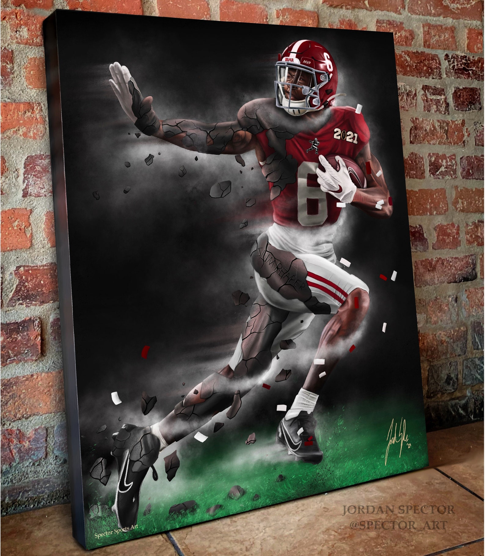 Devonta Smith the Slim Reaper Canvas - Etsy