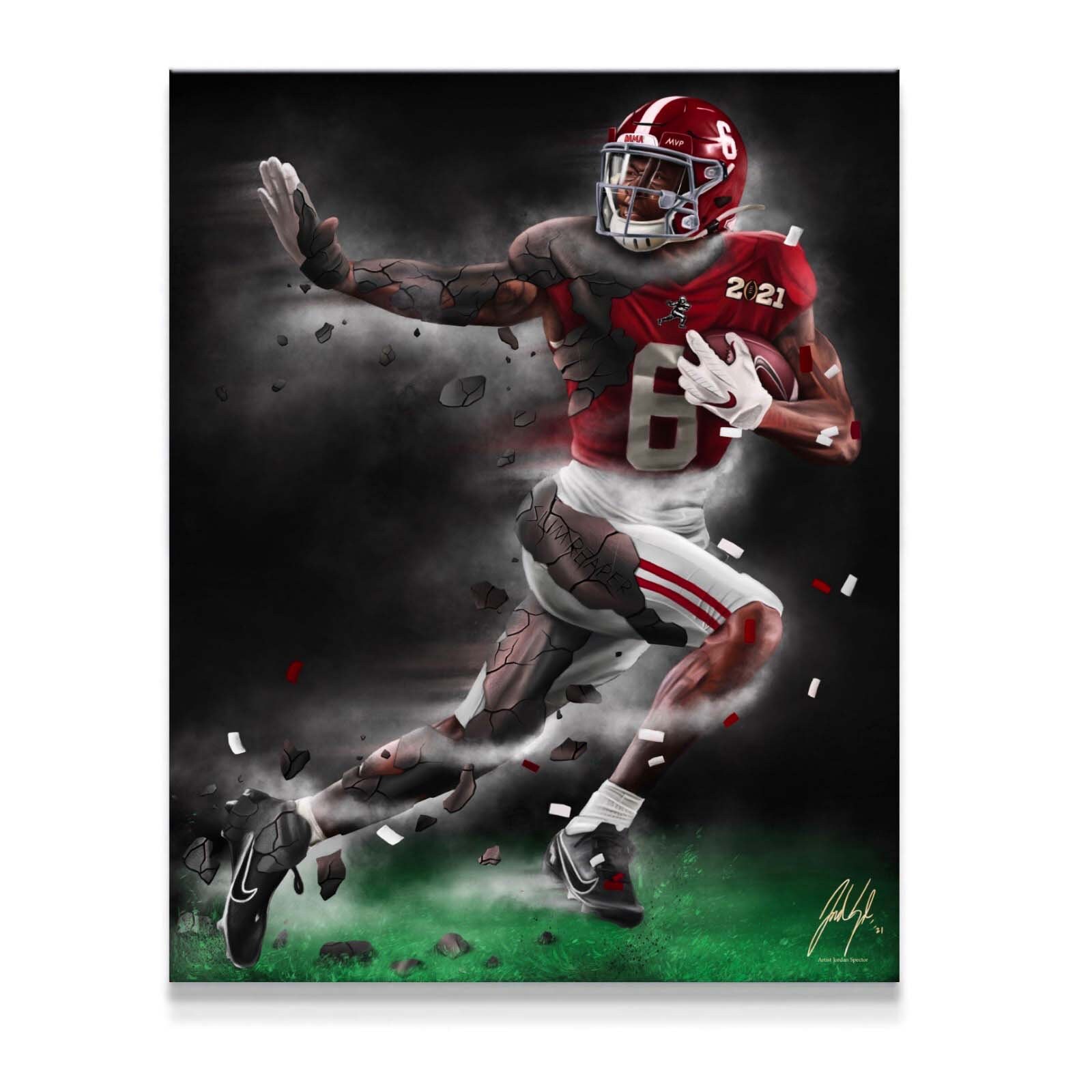 Devonta Smith the Slim Reaper Canvas - Etsy