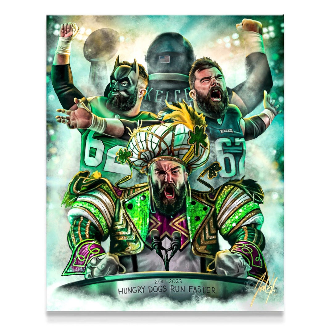 Kelce "hungry Dogs" Canvas Print, Kelce Wall Art, American Football ...
