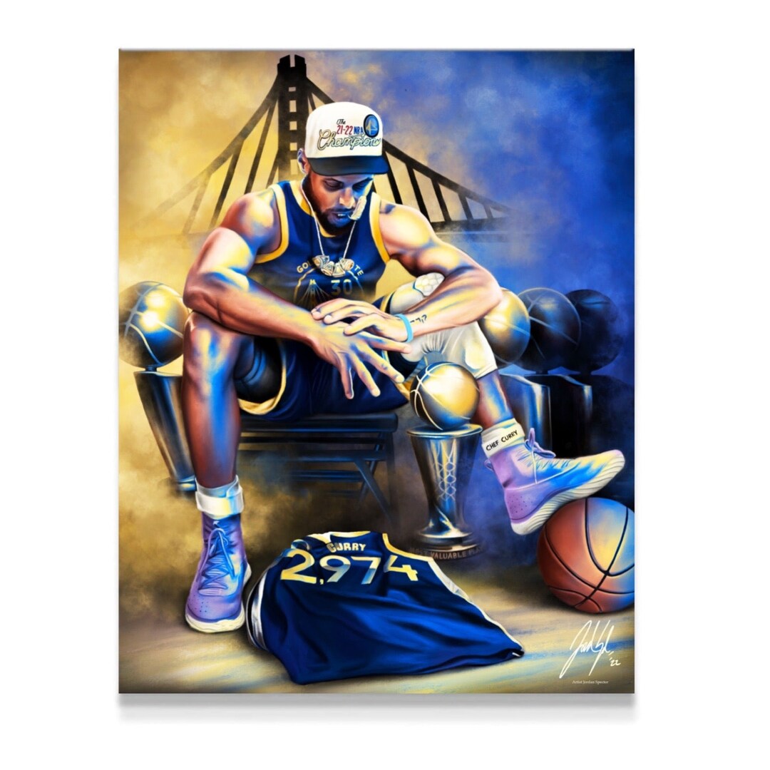 Chef Curry Wall Art, Curry Wall Print, Basketball Wall Decor ...